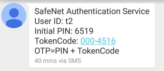 SMS OTP token