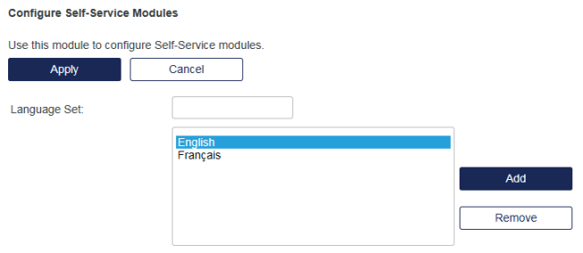 Self-Service Modules